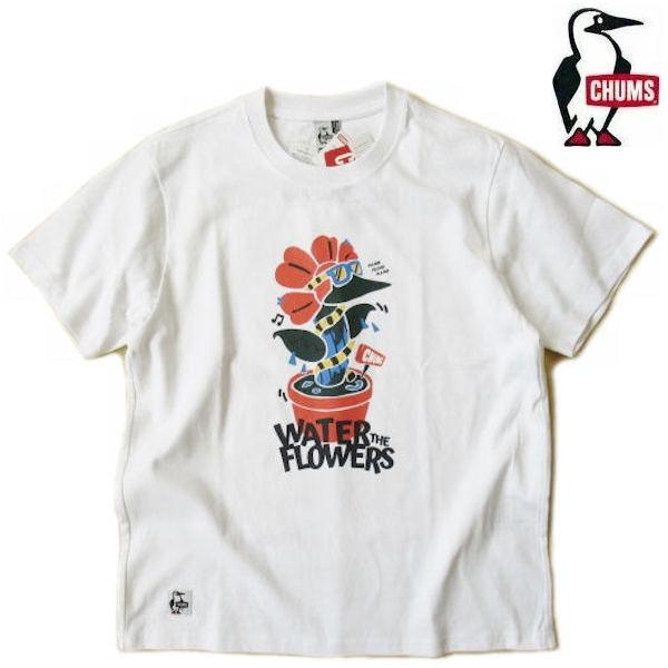 アメリカ生まれのアウトドアブランド　『CHUMS』★Anti-Bug Water the Flowers T-Shirt★生地に虫が寄り付きにくい防虫加工をした、ANTI-BUGシリーズ。花とブービーバードをかけ合わせた、ポップなイラストが...