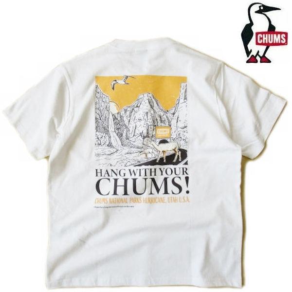 アメリカ生まれのアウトドアブランド　『CHUMS』★Anti-Bug CHUMS National Parks T-Shirt★架空の国立公園、“CHUMS NATIONAL PARKS”を描いたバックプリントTシャツ。程よくゆとりのあるボ...