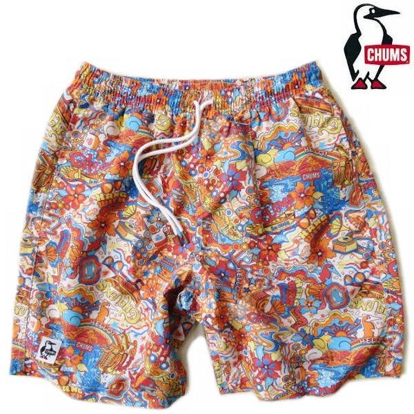 アメリカ生まれのアウトドアブランド　『CHUMS』今回は「Plunge Divers」のご紹介！楽しげなイラスト総柄の楽ちんショートパンツ。普段穿きはもちろん、ポケットはメッシュ仕様なのでサーフショーツとしても大丈夫！名前の通り「水に飛び込...