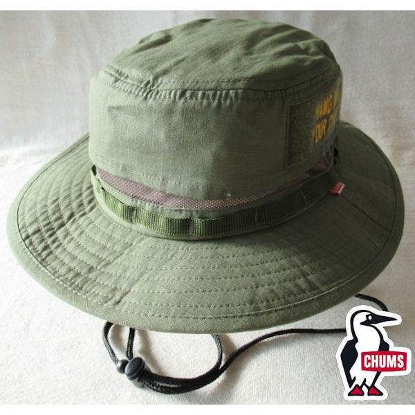 アメリカ生まれのアウトドアブランド　『CHUMS』ミリタリータイルをイメージしたLaytonシリーズから「レイトンバケットハット」のご紹介！頭周りにメッシュを使うことで通気性を持たせたアドベンチャーハット。ドローコード付きのあご紐は取り外し...