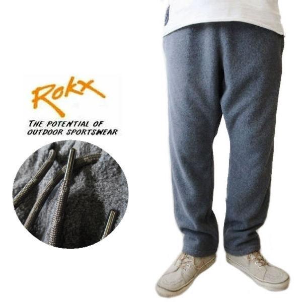 ニューカテゴリー「ROKX CLASSICS」から【FLEECE STRINGS】が登場！！レギュラーラインで人気の「JAM PANT」のシルエットをイージーパンツに落とし込んだロックスらしい１本。しっかり厚みのあるオリジナルのメランジフリ...