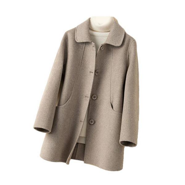 【発売日：2025年11月11日】クラシックなデザインで、通勤、外出、デートなどさまざまなシーンに気軽に対応できるラシャコート。サイズ：詳しいサイズは左画像をご覧くださいませ高品質のロングコートはウール生地を採用し、手触りが繊細でしなやかで...