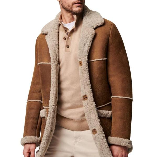 【発売日：2025年11月17日】【フェイクスエード】厳選された柔らかいフェイクスエードを採用で、保温、防風性にも優れています。注目されるメンズ防寒ジャケットコートが登場。ライダースジャケットの内層裏起毛デザインで、暖かくて保温性優れた男性...
