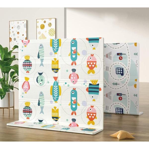 【発売日：2024年03月14日】可愛い柄】マットの両面の可愛い図案の設計は赤ちゃんの想像力と認知能力を刺激することができます。赤ちゃんはきっと好きで、自分で遊ぶのも楽しいです。持ち運びしやすいので、お部屋はもちろんビーチや公園などの野外に...