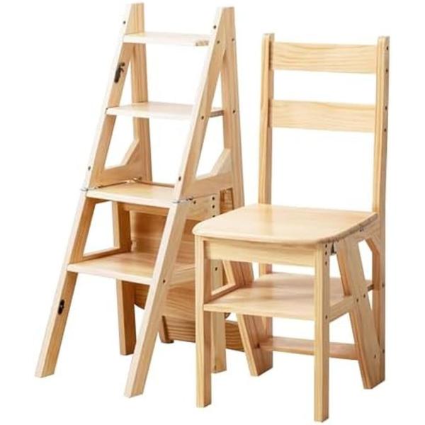 【発売日：2024年04月11日】多目的利用：はしご、スツール、フラワースタンド、棚など、様々な用途で使用可能です。家庭での実用的な宇宙ソリューションを提供します。【優れた素材】パイン天然木 塗装。おしゃれな脚立 は高品質の天然木を採用され...