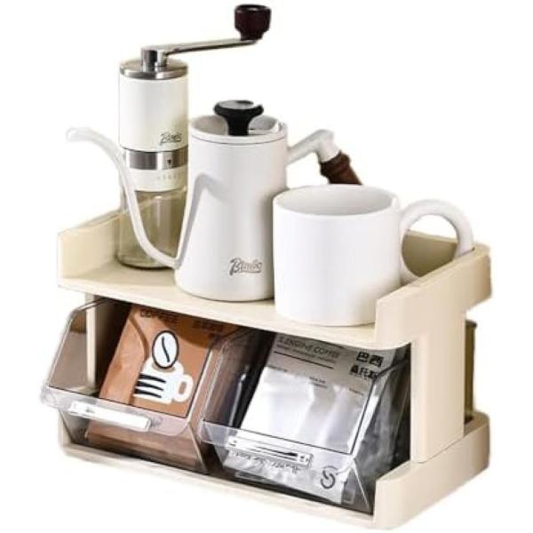 【発売日：2024年04月02日】自由に組み合わせられる2色のカラーバリエーションで、お好みのインテリアに合わせてティーバッグや調味料を収納。【製品材質】PET+ABSプロのセラーが厳選したアイテムで、使いやすさと美しさを両立した、おしゃれ...