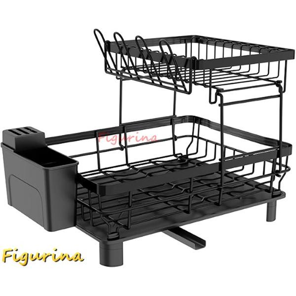 【発売日：2025年03月14日】【便利】ディッシュラックには排水プレートが付属しており、キッチンのカウンタートップを乾いて整頓した状態に保つことができます。カップ、皿、その他のキッチン用品を収納できる十分なスペースがあるため、スペースをと...