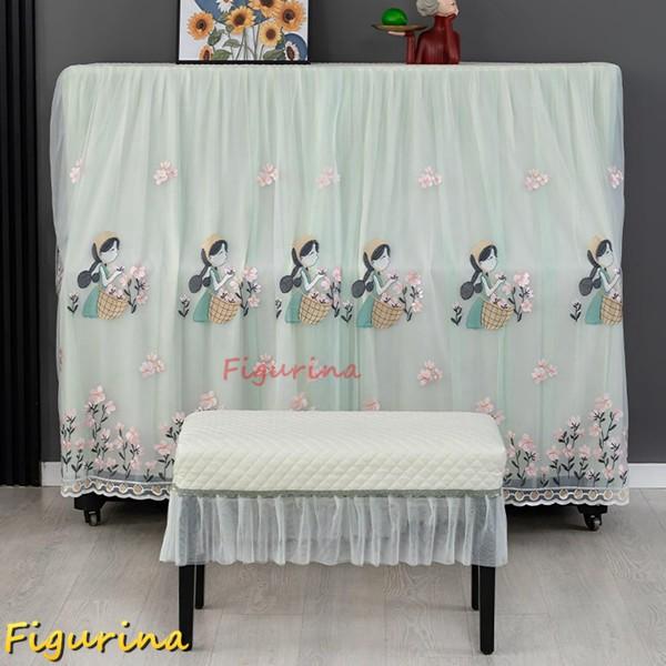 【発売日：2024年06月28日】【北欧風】豪華な花柄の刺繍を施し、可愛くて、独特の外観、柔軟、豊満な風合い肌触り、厚地でしわになりにくてよい懸垂感を持つ。大切なピアノの保護をしつつ、お部屋のアクセントにもなる素敵なアイテムです。【オススメ...