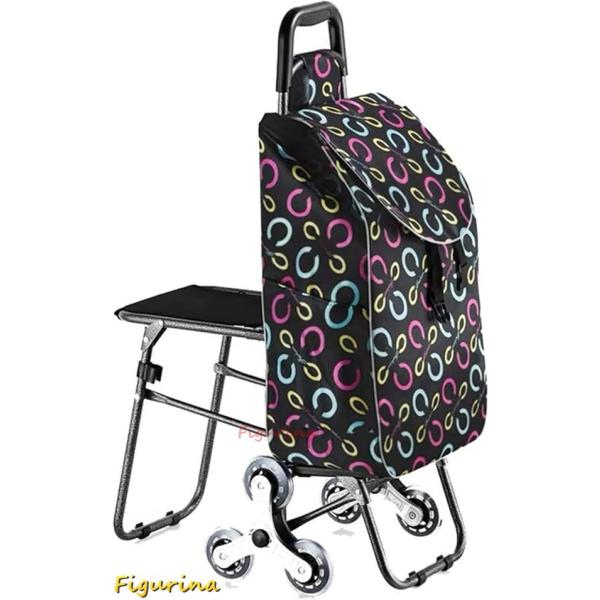 【発売日：2024年06月29日】【両用スタイル】：機内持ち込み可能なキャスター付きの買い物カートです。軽量大容量のローラー付きのお洒落なトロリーバッグです。【軽量強度が高】：伸縮式トロリーショッピングバッグは持ち運びや引き出しが可能です。...