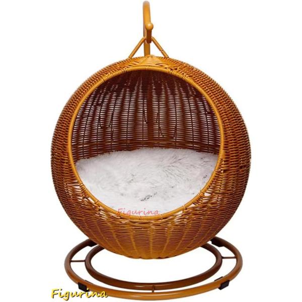 【発売日：2024年07月01日】[取り外し可能な設計]：取り外し可能なゆりかご台座はペットの巣と分離でき、移動が便利で、猫の巣はペットにとって通気性が良い。【清潔にしやすい】：巣体は直接水で除去し、洗浄することができ、カビが生えず、一般的...