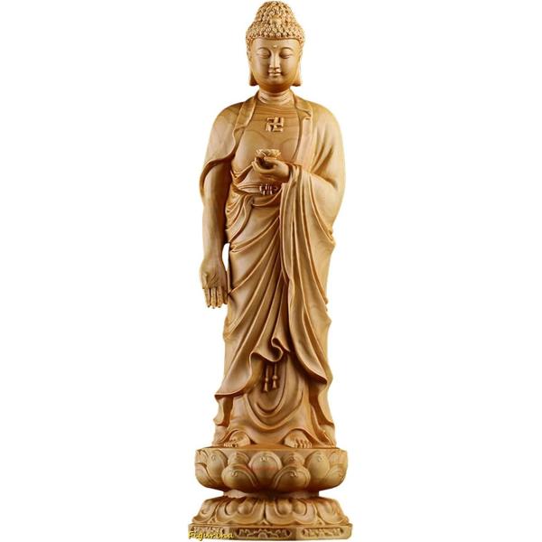 【発売日：2025年03月14日】伝統を踏まえた高度な彫刻技術を持つ熟練の仏師が、一つ一つ心を込めて彫り上げました。その尊顔を拝するとき、仏の大慈悲を感じ、自然と心の安らぎが得られます。製品材質：柘植木(小叶ツゲ製)。柘植材は強度高く、非常...