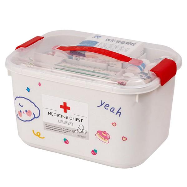 【発売日：2023年02月20日】【大容量＆2段式】収納ボックスのため沢山の物を綺麗に収納することが可能です。高さも十分にあるため、背の高い薬等も縦に入れることができスペースを無駄無く活用することができます。【材質】ppプラスチック素材は軽...