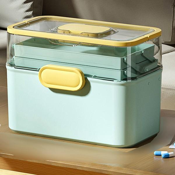 【発売日：2023年02月20日】【セパレートタイプ】仕切り付いている上段にはよく使う薬をすっきり分類し、大容量の下段にはで家庭での予備薬を収納することができます。 また、薬箱の上段と下段を別々に使用することも可能です。M：15.5*15....