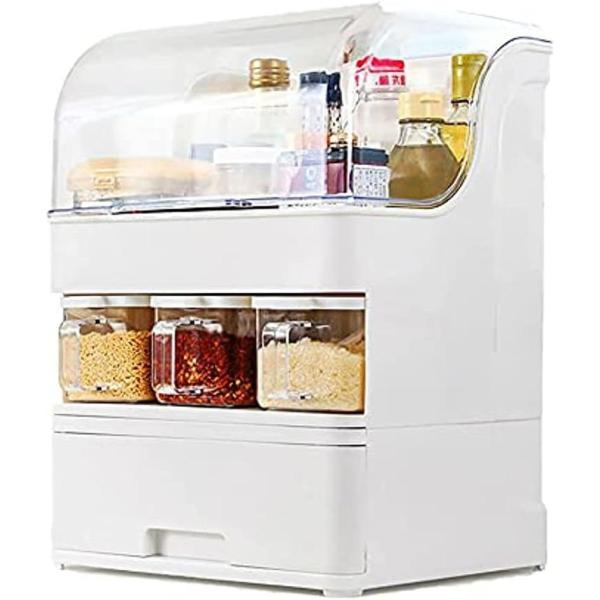 【発売日：2024年04月02日】軽量でありながら頑丈な作りで、掃除や移動が簡単に行えます。強力な耐食性を持つABS+アクリル素材で作られたラック本体は清潔さが保たれ、ダニや細菌の繁殖を防ぎます。引出し式携帯や移動式フック、調味料入れ、包丁...