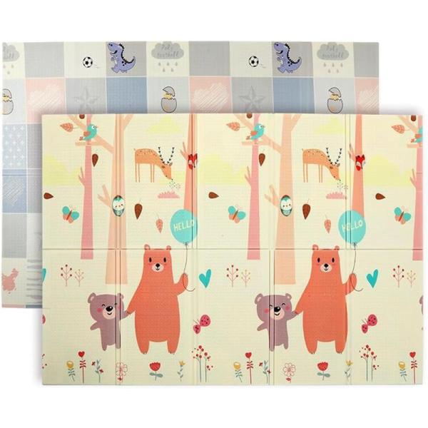 【発売日：2024年03月14日】面使用可：ベビープレーマットは両面が面白いパズルのデザインで、赤ちゃんの想像力と認知能力を刺激することができます。可愛い動物を見て指で触れて、子供がきっと好きになり、自分で遊ぶことも楽しめます。全材質使用：...