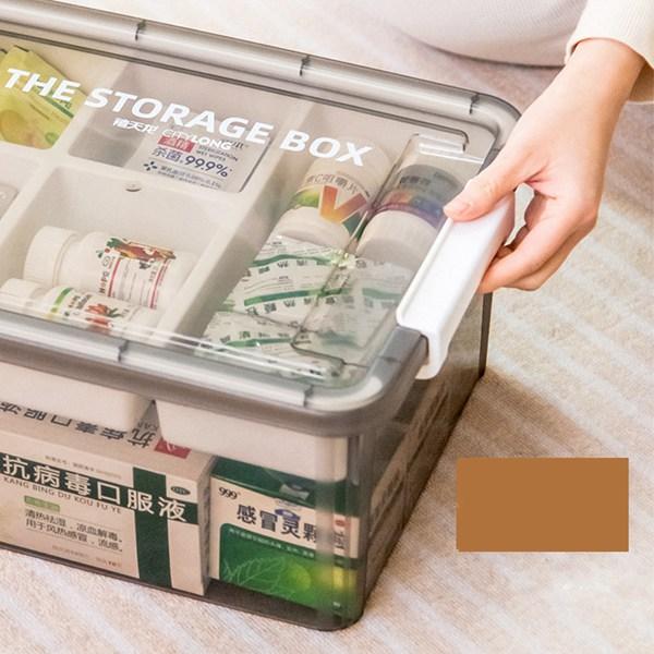 【発売日：2023年07月24日】??高い素材：蓋が透明度の高い素材から作られ、一段目の常用薬は見やすい、光沢感と清潔感があり見た目がおしゃれ！??高実用性：薬箱は小型で、出勤、通学、旅行中に携帯するのに適しており、外出時や旅行時に時間どお...