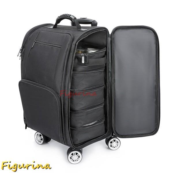 【発売日：2025年01月17日】【大容量のメイクボックス】上層はボックスがあり、メッシュポケットにはブラシが収納でき、中層にはヘアアイロンやヘアアクセサリーが収納可能です。ボックス内の数個の仕切りは取り外し可能です。サイドカバーを取り外し...