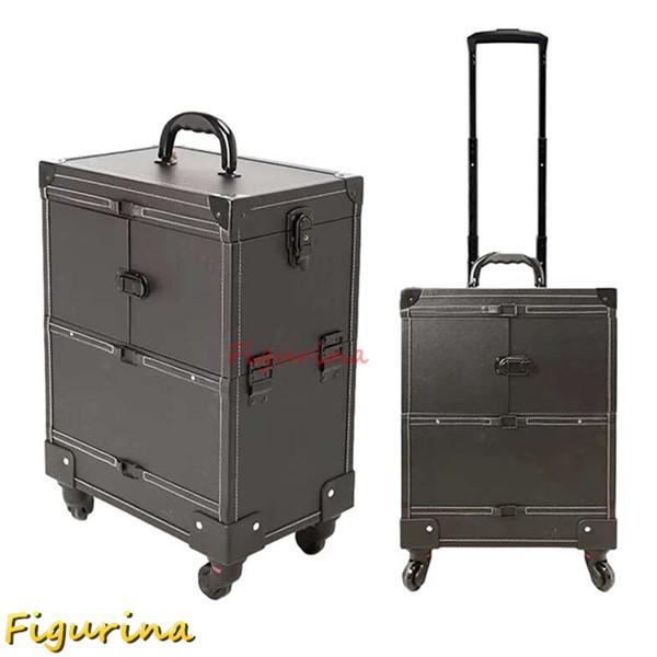 【発売日：2025年01月17日】【取り外し可能なキャスター】4つのキャスターが付いたバニティケースは軽量で移動が簡単、キャスターは360°回転でき、柔軟で静か、制御可能なブレーキが装備され、駐車が簡単、取り外し可能で交換可能、ケースの寿命...