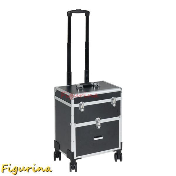 【発売日：2025年01月17日】【丈夫で耐久性】大容量の化粧品ケースの縁は広く厚くなったアルミニウム合金で作られ、硬い質感、耐摩耗性、変形防止、PU包みの裏地、防滴ケースシェル、各製品の安全保護、長期的に使用することができます【押しても引...