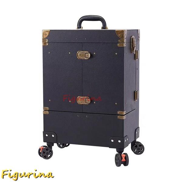 【発売日：2025年01月17日】【携帯便利】化粧ボックスはスムーズに持ち運ぶハンドル付き、外出時に便利になります。バニティケースは、ジュエリー、髪、ネイル、美容アクセサリーの保管に最適です。旅行中に大切な化粧品を保護し、いつでもどこでもセ...