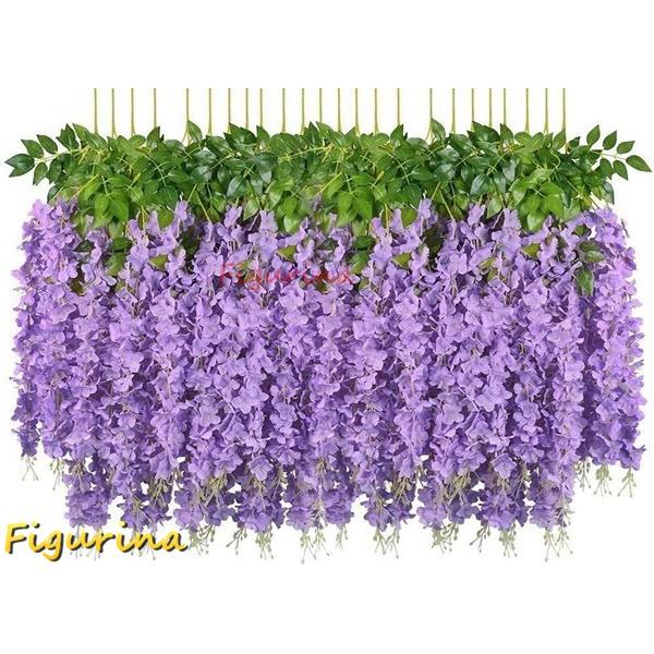 【発売日：2024年05月21日】?【サイズ】最長 約110cm 葉っぱ 最長約55cm 素材：プラスチック、ボリュームセットです。自然のように見える花、柔らかい花弁、生き生きとしたより美しいです。永遠に枯れない花、少しだけとって帽子などの...