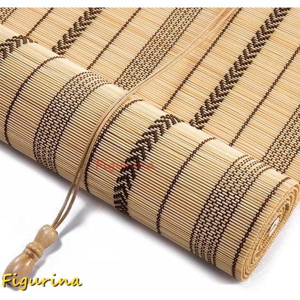 【発売日：2024年06月13日】ユニークなデザイン：各ウィンドウブラインドには、完全なリフティング装置が付属しており、ロープを引くことでカーテンを簡単に上げ下げできます。屋内や屋外の光や風を調整し、快適な環境を作り出します。天然竹製：天然...