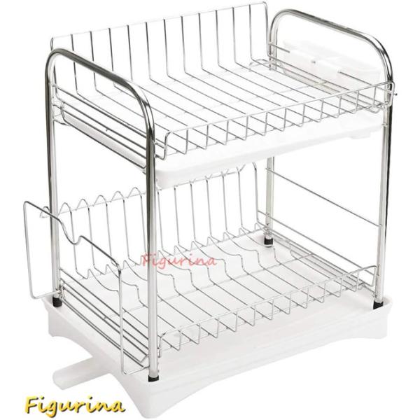 【発売日：2024年07月03日】【衛生的な設計】- 防水?通気性が高く、細菌や異臭が発生しにくい防サビ加工。清潔で衛生的なキッチン環境を提供します。【仕様紹介】ラックのサイズ：36x27x36cm；トレイのサイズ：36*24.5*5cm；...