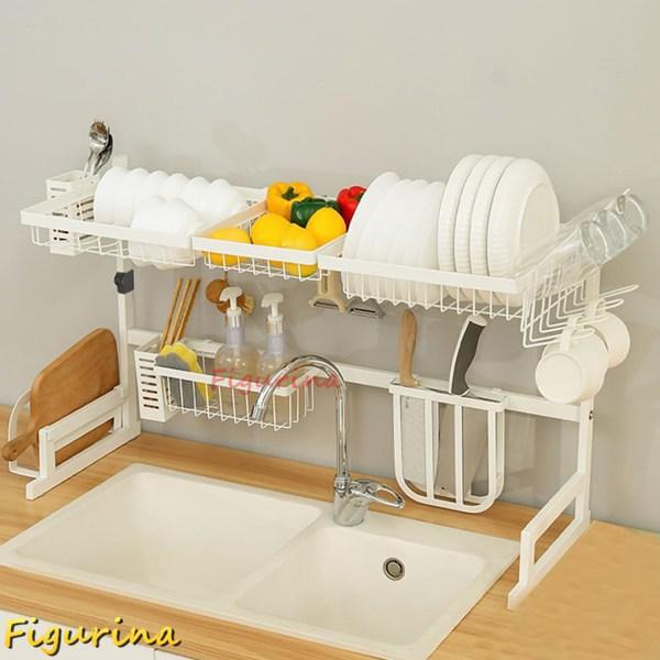 【発売日：2024年07月03日】簡単な組み立て: 伸縮型デザインで自由に調整可能。シンクのサイズに合わせて簡単に設置できます。耐荷重 40 kg。キッチン収納を効率的に活用: 省スペース設計でコンパクトに収納できる水切りラック。狭いキッチ...