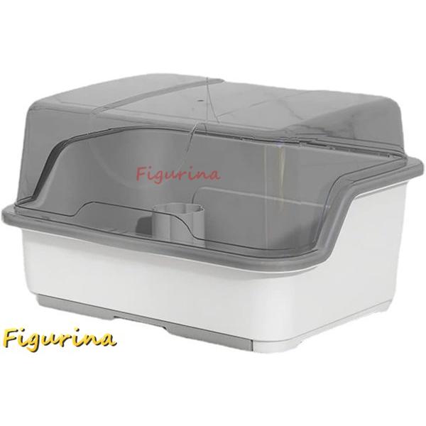 【発売日：2024年07月03日】食器収納に最適：排水穴や引き出し式水収集トレイが付いており、食器の水切りをスムーズに行えます。通気孔付きカバーが湿気やカビを防ぎます。【大容量 キッチンラック】水切りラックのサイズ：L：31×26×40CM...