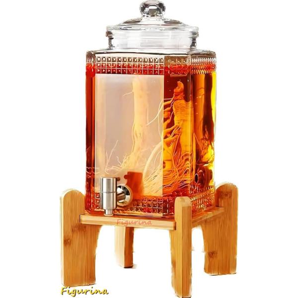 【発売日：2024年07月03日】高品質素材：ガラス製のドリンクサーバーは高温や酸に強く、無鉛で無毒。口が広いデザインで簡単に掃除できます。幅広い用途：バー、ドリンクショップ、レストラン、クラブなどの様々な場所で活躍。おしゃれなデザインがリ...