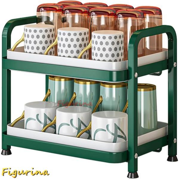 【発売日：2024年07月03日】【省スペースで使い勝手◎】2段式でスリムなデザインなので、どこに置いても場所を取らずに使えます。キッチンのスペースを有効活用し、すっきりとした空間を演出！【安心の素材】 水滴のマットを高くして設計するとより...