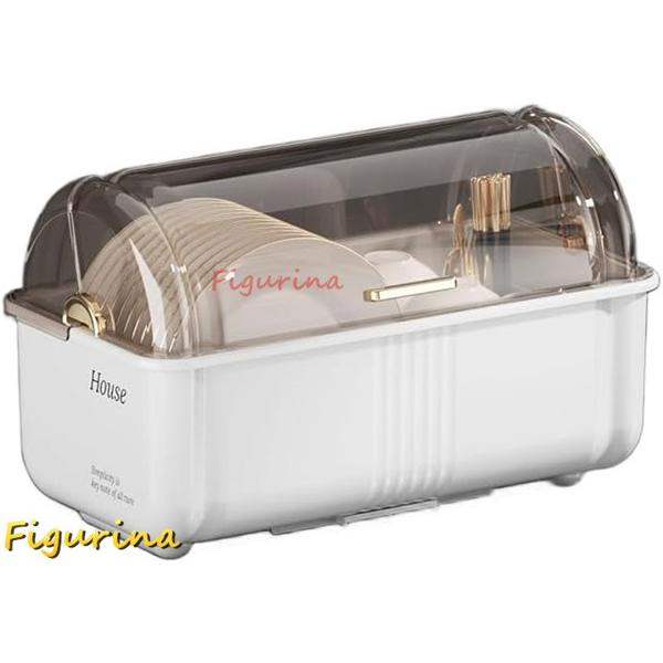 【発売日：2024年07月03日】食器や盛り皿を一箇所に収納！キッチンがスッキリ保たれます！食器や箸をスッキリ収納！キッチン整理の必須アイテム！蓋付きで食器をしっかり保護！使い勝手も抜群！水切りもできて便利！キッチンがすっきり整理されます！...