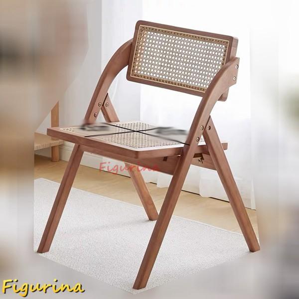 【発売日：2024年07月30日】【素材＆デザイン】素材：天然木＋手編みラタン＋レザーシート。快適な座り心地をつくるには、高品質のチェアから。 高品質の素材を使用したこのスツールは、丈夫で耐久性があり、耐荷重性に優れています。【頑丈で質感が...