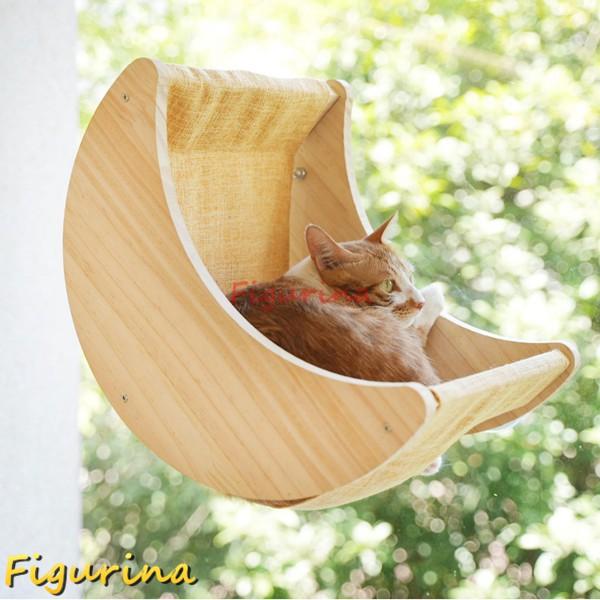 【発売日：2025年04月01日】【木製】木製でできたハンモックはナチュラルなデザインが特徴で視覚的にも温もりを感じます。また、高級感を演出するデザインは、リビングや寝室などに設置してインテリアとしてもお楽しみいただけます。愛猫の可愛らしい...