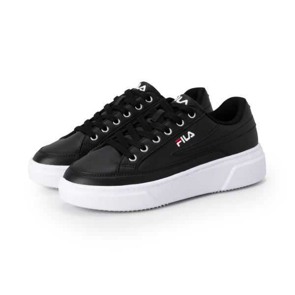 【商品名】　COURT PLUMPY FEATHERY V2【品番】　　 FWFW25044013【カラー】　 BLACK/WHITE【サイズ】　 22.0cm〜28.0cm（ハーフサイズ無し）【ソール高】 約cmFILA定番であり主力のア...