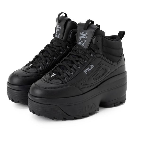 【商品名】DISRUPTOR II WEDGE MID【品番】　　WSS25025001【カラー】　 BLACK/SILVER【サイズ】　 22.0cm〜28.0cm【ソール高】 約7cm「DISRUPTOR II WEDGE」ミッドカット...