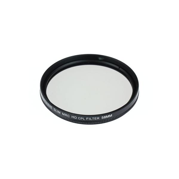 ・ガラスや水面の反射を取り除くMRC-CPL(サーキュラー偏光)レンズフィルターです。・マルチコート(反射防止コートが施されており、また撥水コート＆防汚コートで水滴や汚れが付きにくく付いても拭き取りやすい。・黒い薄枠設計でワイドレンズでもケ...