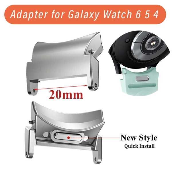 モデル番号:Adapter for samsung Galaxy Watch 6 5 4 classic 46mm 42mm 45mm band留め金タイプ:Stainless Steel metal adapter correa belt...