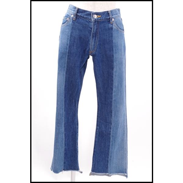 【ブランド】AP STUDIO(アパルトモンL'Appartement)【アイテム】2017SS Switching Denimスウィッチングデニム【サイズ】サイズ[34] ウエスト約72cm/ヒップ約94cm/股上約24cm/股下約69c...