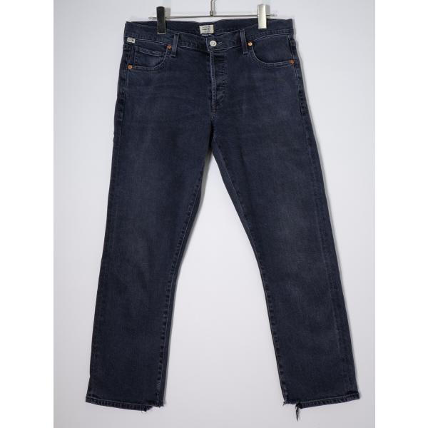 【ブランド】CITIZENS OF HUMANITYシチズンズ・オブ・ヒューマニティ【アイテム】L'Appartementアパルトモン取扱いEmerson slim boyfriendブラックデニム【サイズ】サイズ[27] ウエスト約80c...