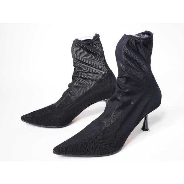 【ブランド】STUDIO AMELIAスタジオアメリア【アイテム】ドゥーズィエムクラス購入2024SS RAZOR 70 BOOT パンプス ブーツ【サイズ】サイズ[37(23.5cm)] アウトソール長さ約27cm（つま先〜踵まで）/高さ...