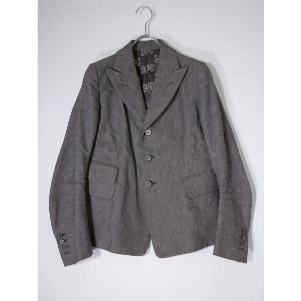 【ブランド】Robes&amp;Confectionsローブスアンドコンフェクションズ【アイテム】ヘビーコットン 3Bテーラードジャケット【サイズ】サイズ[1] 肩幅約36cm/身幅約43cm/着丈約55cm/袖丈約58cm【カラー】グレー...