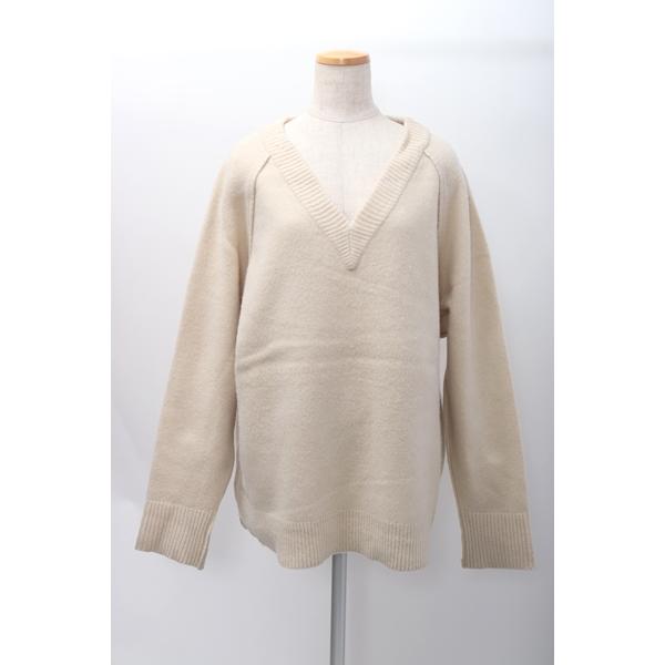 【ブランド】AP STUDIO(アパルトモンL'Appartement)【アイテム】2018AW Felting Vネックプルオーバー ニット【サイズ】サイズ[フリー] ラグランのため、身幅約65cm/着丈約61cm/裄丈約82cm【カラー...