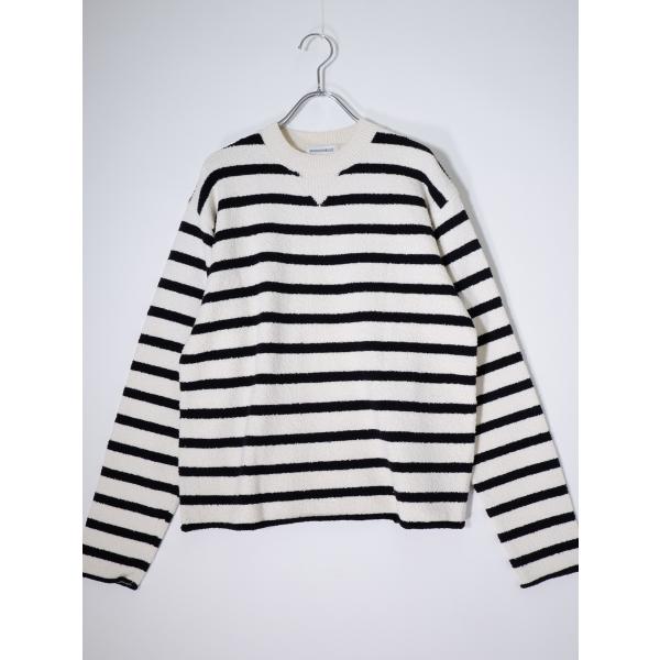 【ブランド】MADISON BLUEマディソンブルー【アイテム】L'Appartementアパルトモン取扱いBORDER KNIT BOUCLEボーダーニット【サイズ】サイズ[02(M)] 肩幅約43cm/身幅約47cm/着丈約57cm/袖...