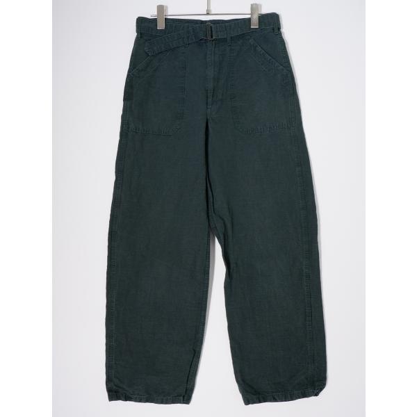 【ブランド】AURALEEオーラリー【アイテム】HIGH DENSITY FINX LINEN WEATHER PANTS フィンクスリネンウェザーパンツA24SP03LW【サイズ】サイズ[0] ウエスト約74cm/ヒップ約98cm/股上約...