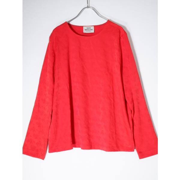 【ブランド】MADS NORGAARDマッズノガード【アイテム】メゾンドリーファー購入 総刺繍プルオーバーブラウス【サイズ】サイズ[36] 肩幅約42cm/身幅約52cm/着丈約63cm/袖丈約59.5cm【カラー】赤【素材】ポリエステル8...