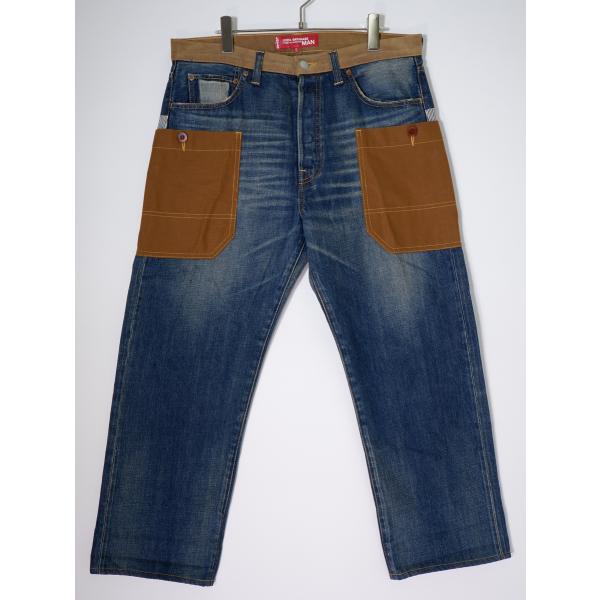 【ブランド】eYe JUNYA WATANABE MANアイ ジュンヤワタナベマン【アイテム】2012SS WI-P901 ×Levisリーバイス JWXX パッチワークデニム【サイズ】サイズ[S(W35)] ウエスト約86cm/ヒップ約1...