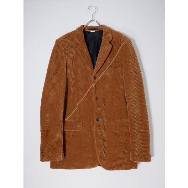 【ブランド】COMME des GARONS HOMME PLUS EVER GREENコムデギャルソン オム プリュス エバーグリーン【アイテム】2006AW 製品洗い加工 バイアス太畝コーデュロイジャケット【サイズ】サイズ[M] 肩幅約...