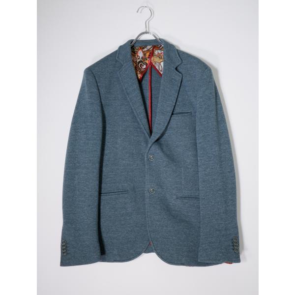 【ブランド】Barbatiバルバッティ【アイテム】イタリア製 裏地グラフィック ウールジャージーニット テーラードジャケット【サイズ】サイズ[52] 肩幅約46.5cm/身幅約52cm/着丈約72cm/袖丈約64cm【カラー】グリーンブルー...