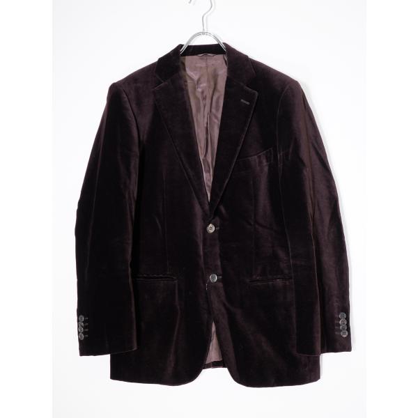 【ブランド】BARNEYS NEWYORKバーニーズ ニューヨーク【アイテム】イタリア FRATELLI TALLIA DI DELFINO生地 ベロア ベルベットテーラードジャケット【サイズ】サイズ[44] 肩幅約43cm/身幅約47cm...